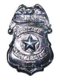 Funny Fashion - Balloons Badge-Police-Metal-3.2"x2.2" Balloons